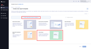 How to create a custom report template