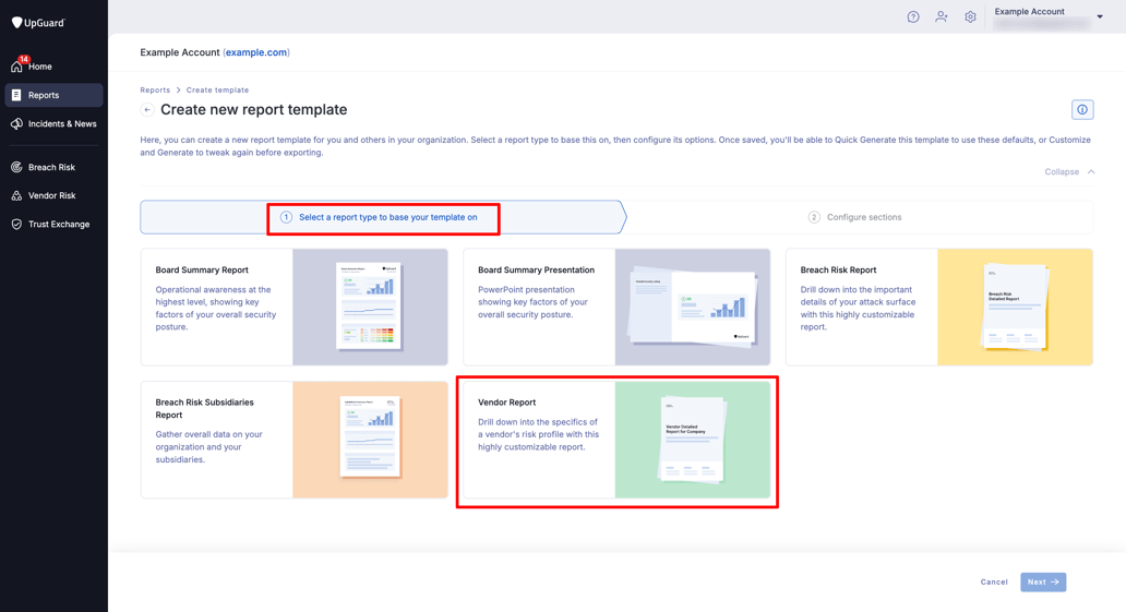 How to create a custom report template