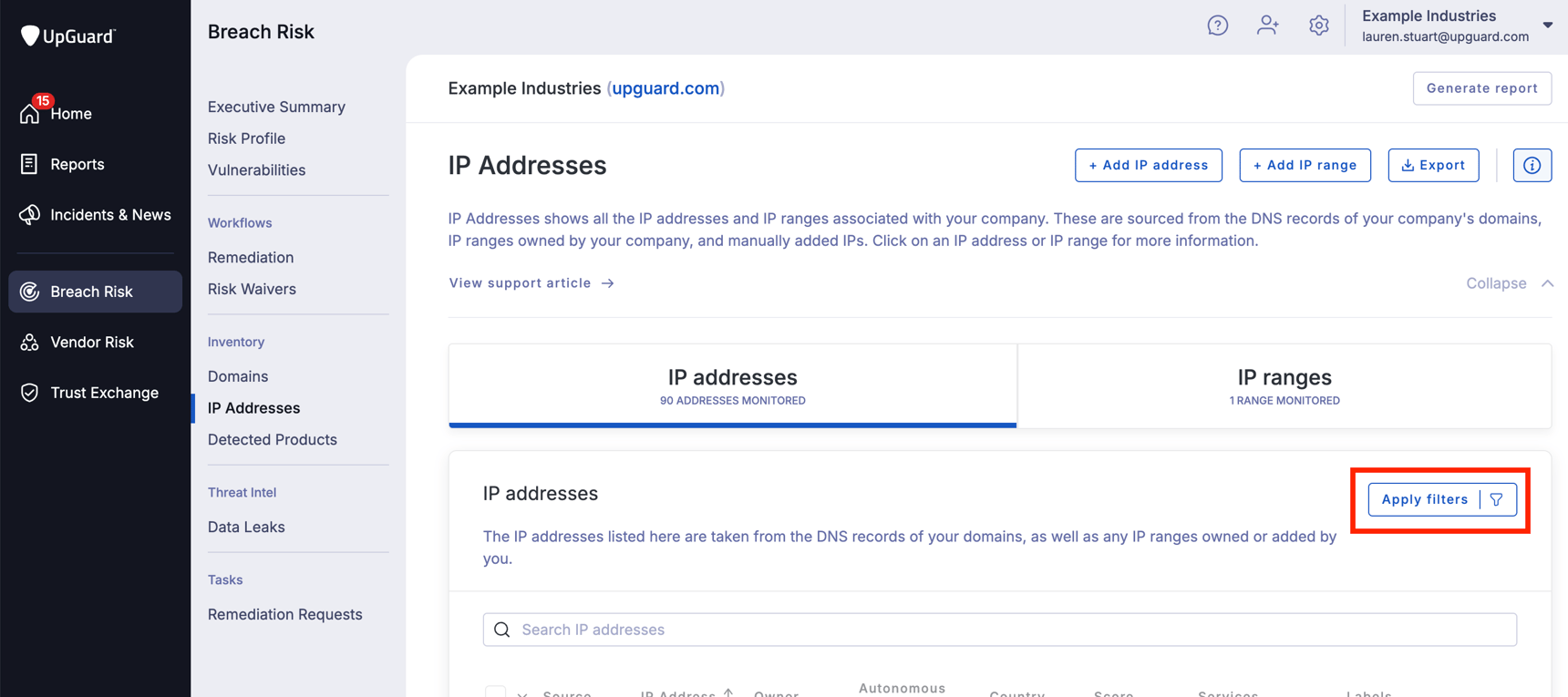 How to filter your IP addresses and IP ranges