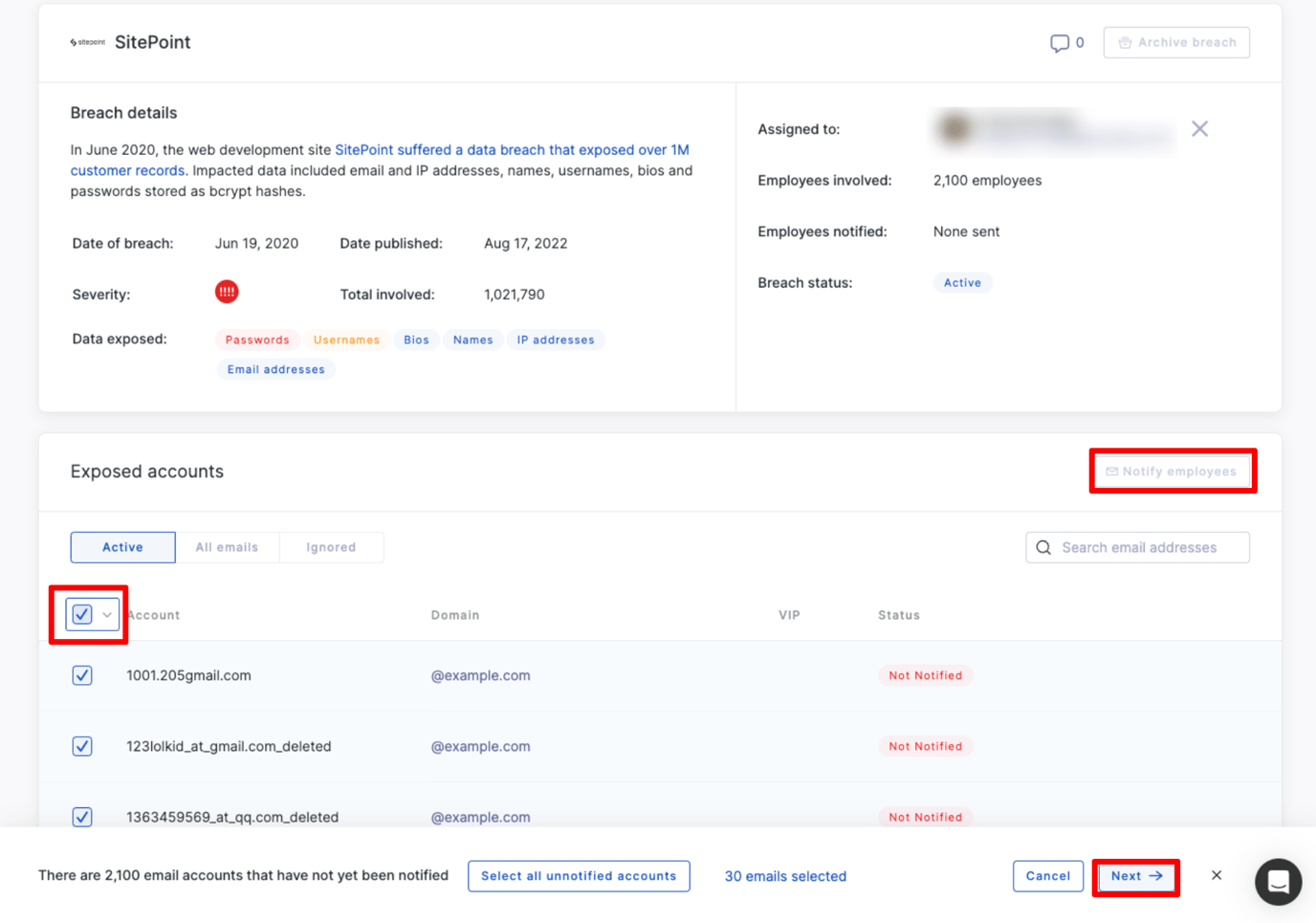 How to use UpGuard Breach Risk for Identity Breaches