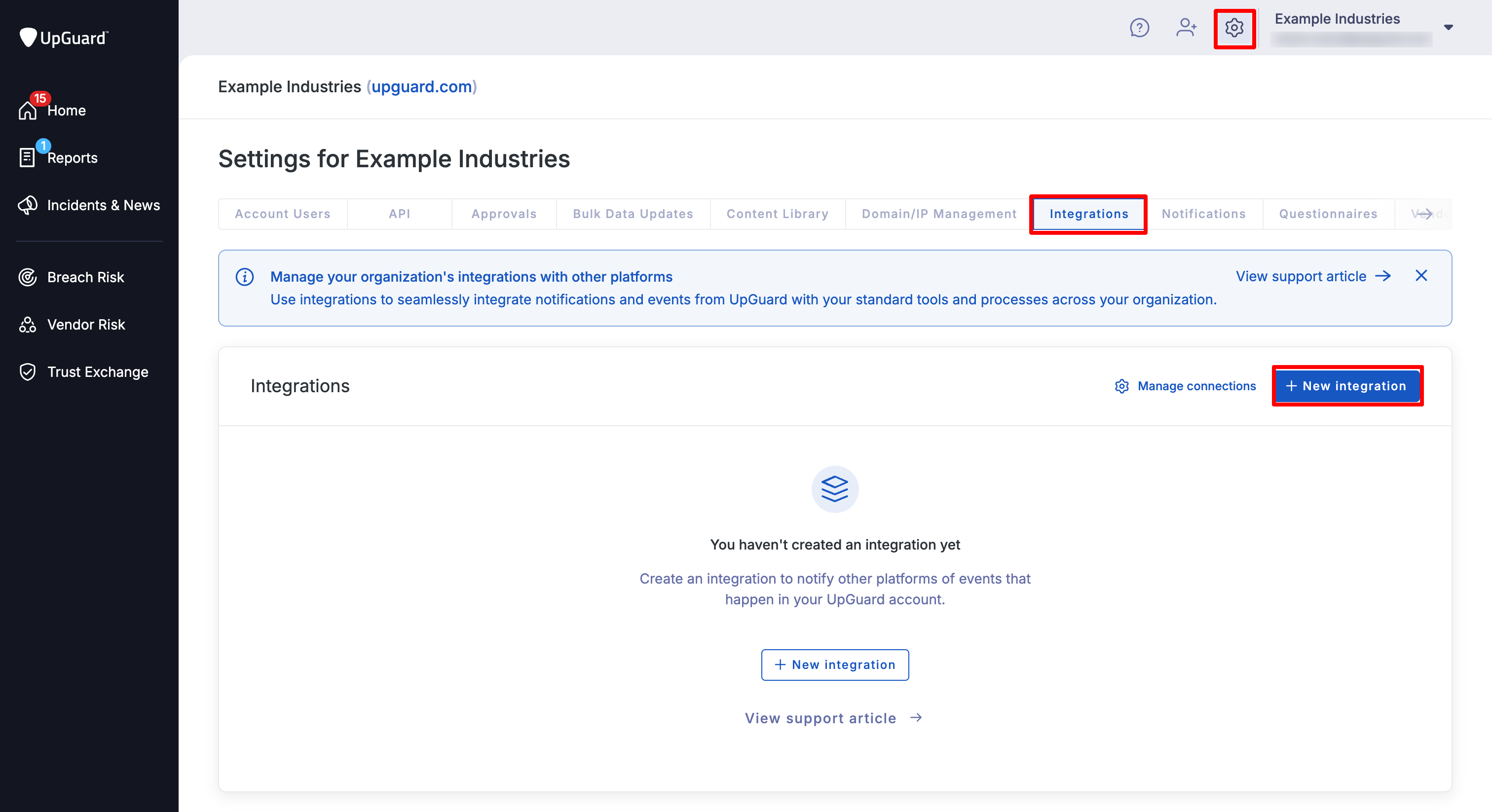 How to integrate UpGuard with other services using webhooks
