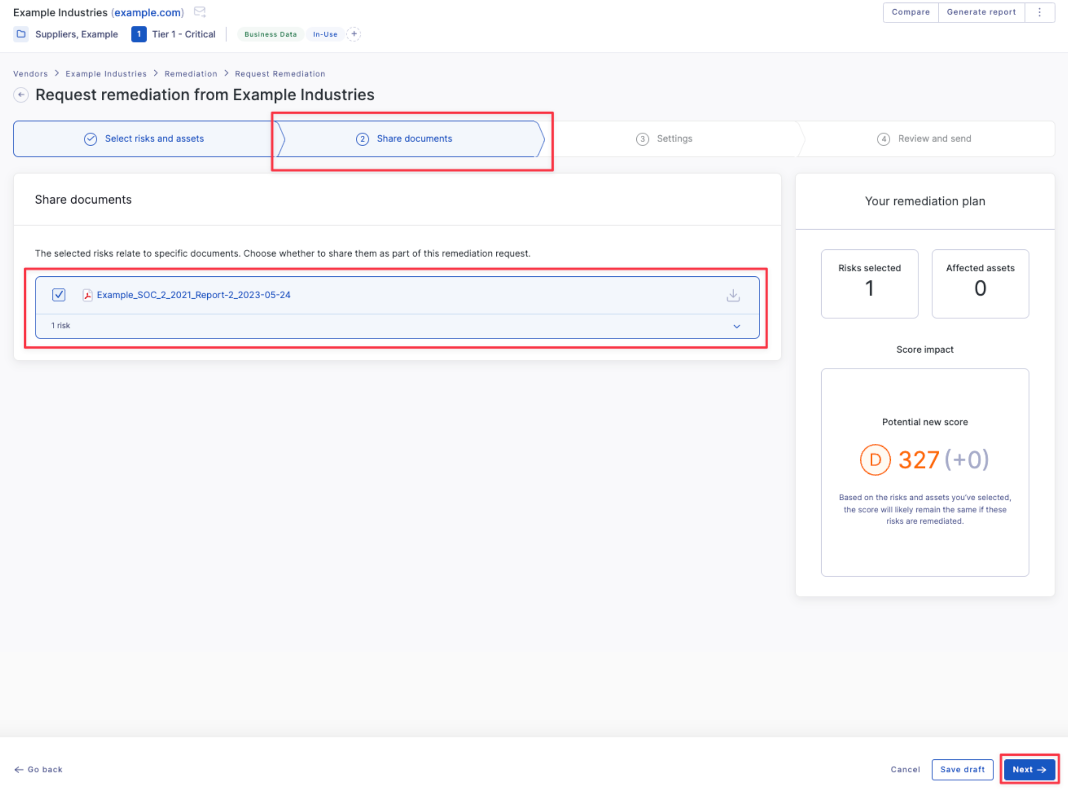 How to request remediation from a vendor
