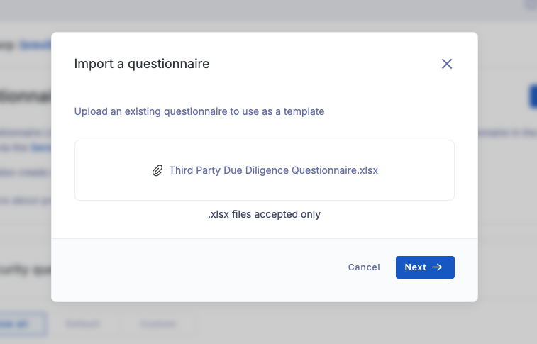 How to create a custom questionnaire