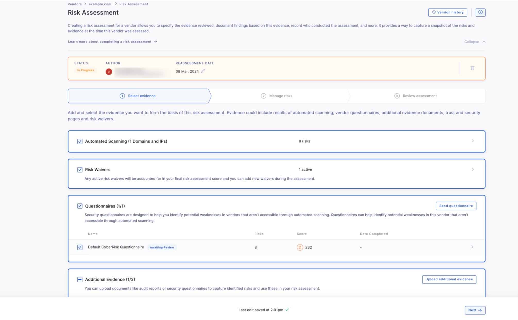 Using the risk assessment framework in UpGuard