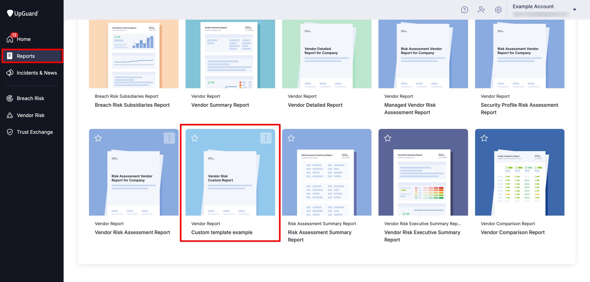 How to create a custom report template